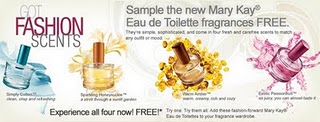 4 FREE Mary Kay Fragrance Samples!