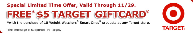 Free $5 Target Gift Card w/ 10 Smart Ones Coupon