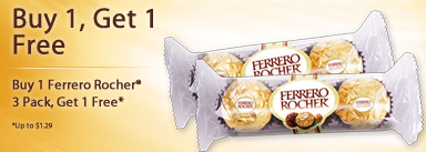 Rare Buy 1 Get 1 FREE Ferrero Rocher Coupon