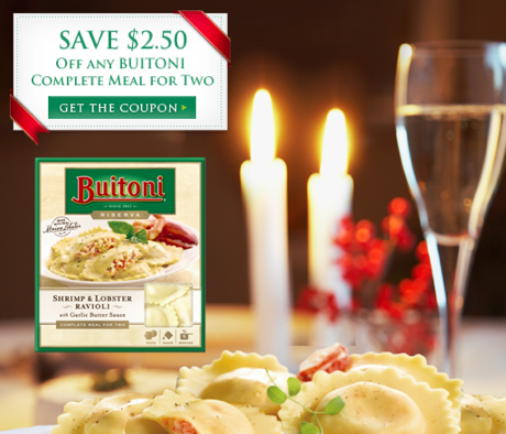High Value $2.50/1 Buitoni Premium Complete Meals for Two Coupon (Facebook)