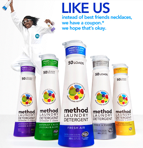 High Value $2/1 Method Laundry Detergent Coupon