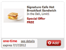 Vons: FREE Signature Cafe Hot Breakfast Sandwich from Deli (Just for U ...