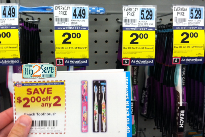 Rite Aid: 2 Free Reach Toothbrushes