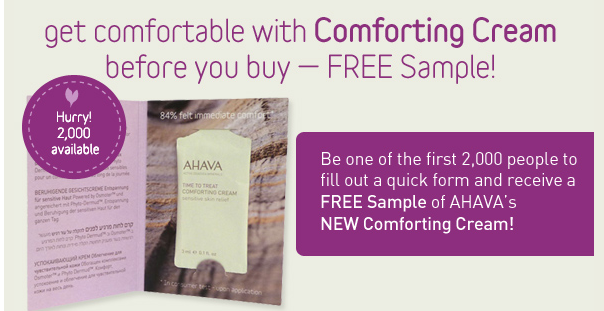 FREE Sample of AHAVA's New Comforting Cream (Facebook - 1st 2,000!)