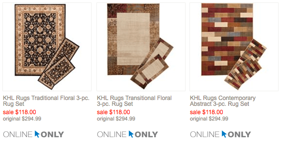 Kohl's.com: Traditional Floral 3-piece Rug Set Only $72 Shipped ...
