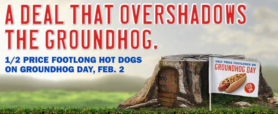 Sonic Drive-In: 1/2 Price Footlong Hot Dogs on Groundhog Day (Today Only)