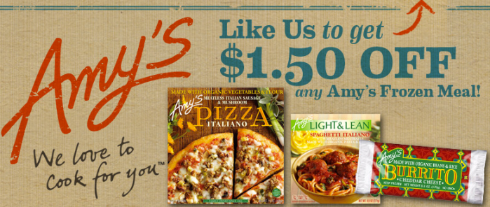 Rare & High Value $1.50/1 Any Amy's Frozen Meal Coupon = $1.99 at ...