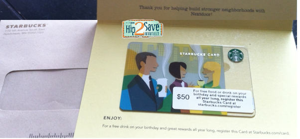 $50 Starbucks Gift Card from Nextdoor Social Network: I Got Mine... Did ...