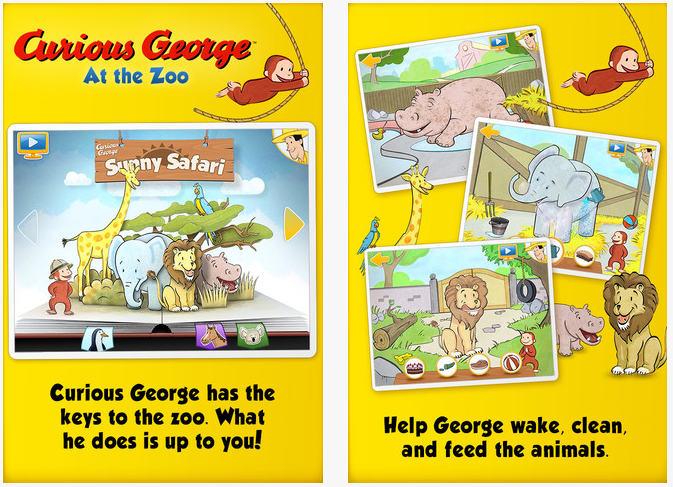 Free Curious George at the Zoo iTunes App (Educational App w/ Videos ...