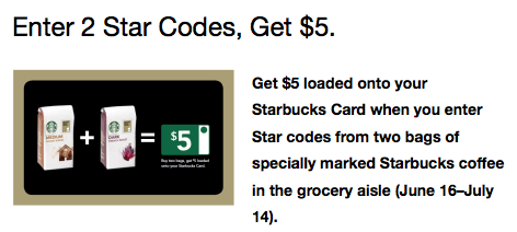 My Starbucks Rewards: Enter 2 Star Codes from Coffee Bags and Score $5 ...