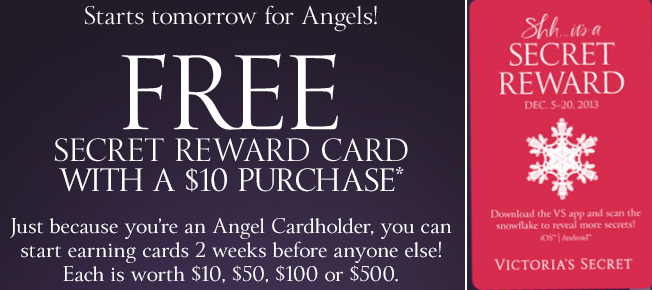 Victoria's Secret: Secret Reward Cards are Back for Angel Card Holders ...