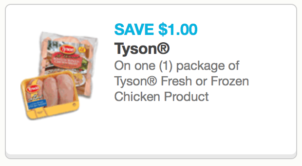 Rare $1/1 Tyson Fresh or Frozen Chicken Coupon