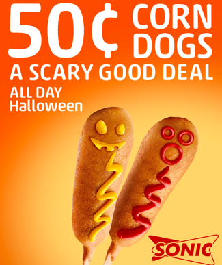 Sonic Drive-In: $0.50 Corn Dogs on Halloween