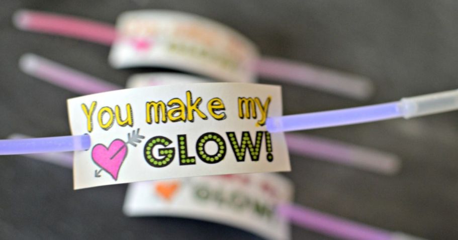 Glow Stick & Pencil Valentine Ideas (+ Free Printables)