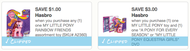 Rare Hasbro My Little Pony Toy & DVD Coupons • Hip2Save