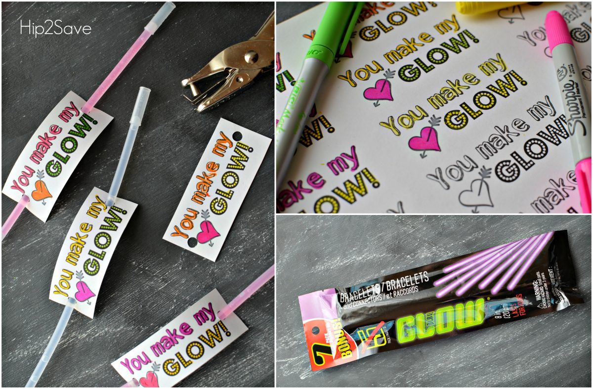 Glow Stick & Pencil Valentine Ideas (+ Free Printables) • Hip2Save