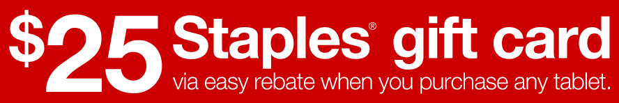 Staples: Free $25 Staples Gift Card Easy Rebate with Purchase Of Select ...