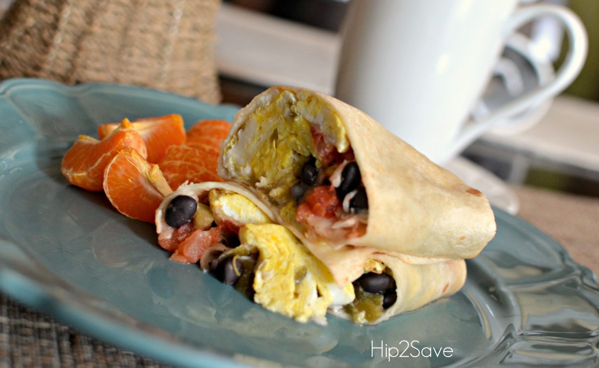 Bean & Egg Breakfast Burritos • Hip2Save
