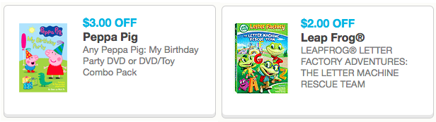 New $3/1 Peppa Pig DVD Coupon & $2/1 LeapFrog Letter Factory Adventures ...