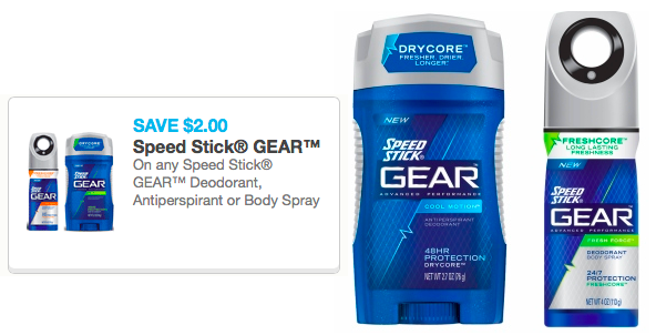 $2/1 Speed Stick GEAR Coupon Reset?! = Only $0.50 Each at CVS (Starting ...