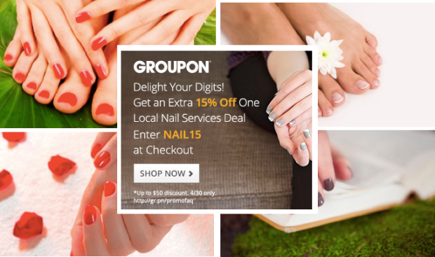 Groupon: 15% Off Any Local Nail Services Deal (Today Only)