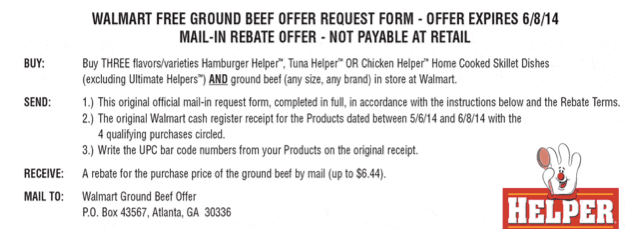 New Coupon And Rebate Offer Free Ground Beef 6 44 Value W Hamburger