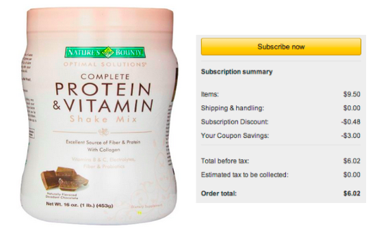 Amazon: Nature's Bounty Protein Shake Mix 1-Pound Canister Only $6.02 ...