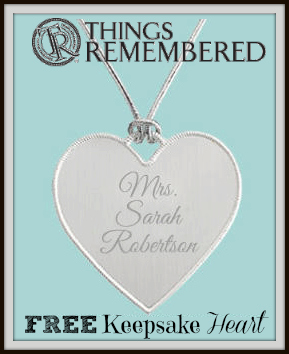 Things Remembered: FREE Personalized Keepsake Heart for Brides-to-Be ...