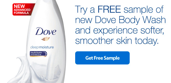 FREE Dove Body Wash Sample