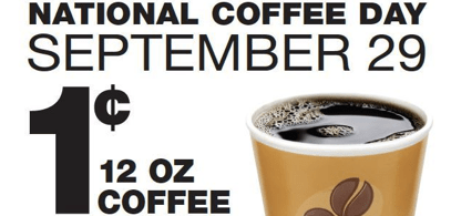 National Coffee Day Deals and Freebies...