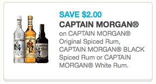 Rare $2/1 Captain Morgan Original Spiced Rum, Black Spiced Rum or White ...