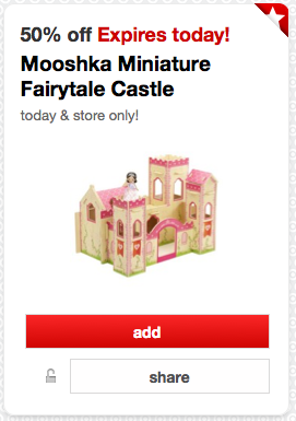 Target Cartwheel: 50% Off Mooshka Miniature Fairytale Castle Today Only ...