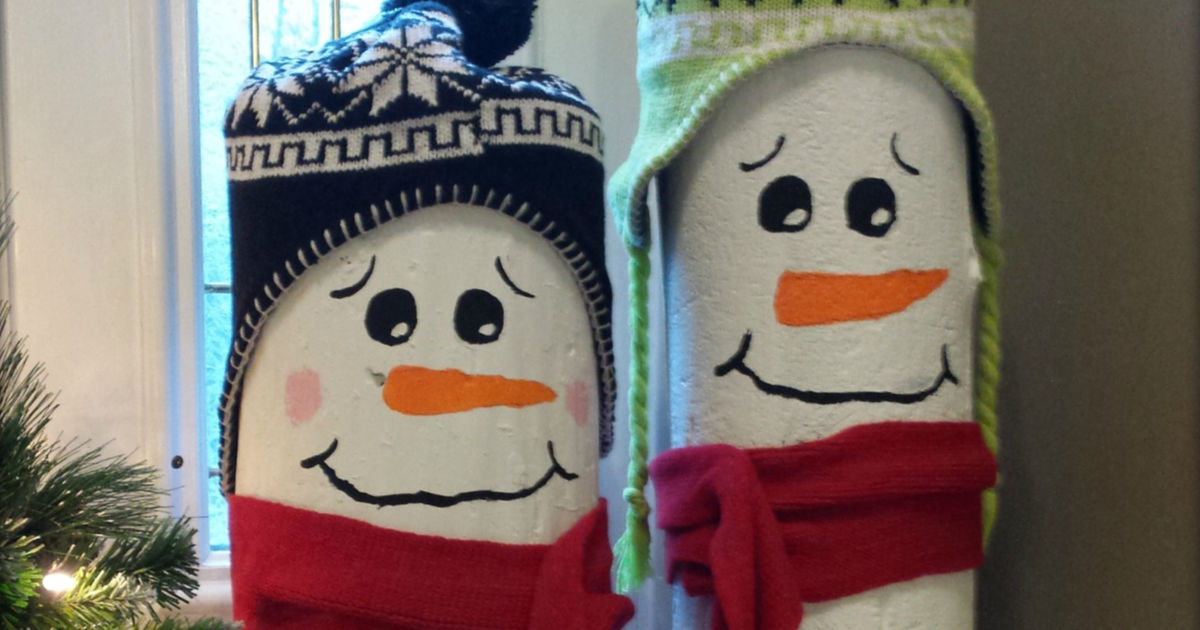 Reader Holiday DIY Idea: Log Snowmen