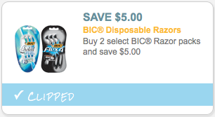 High-Value $5/2 BIC Razor Pack Coupon (Reset) = Nice Deals at Target ...