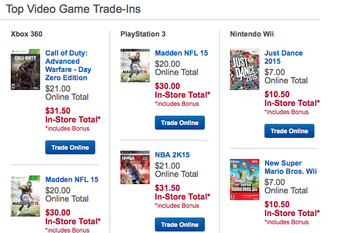Best Buy: Video Game Trade-In Offer (50% Bonus Trade-In Credit, Valid ...
