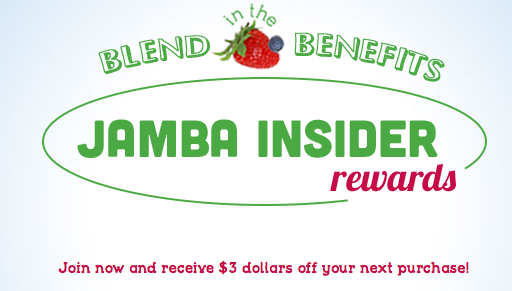 Jamba Juice Insider Rewards: Join Now and Earn $3 Off Your Next Purchase