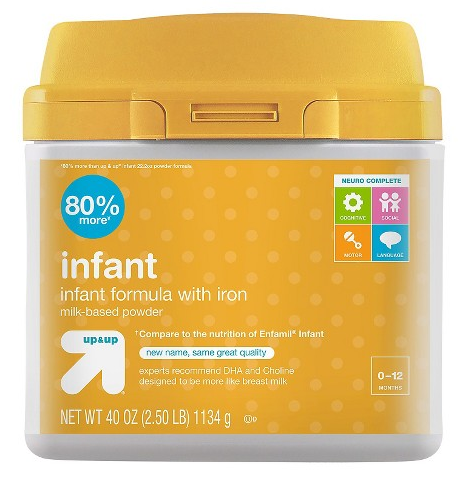 Target: HUGE 40 Ounce Containers of Up & Up Infant Formula Under $19 ...