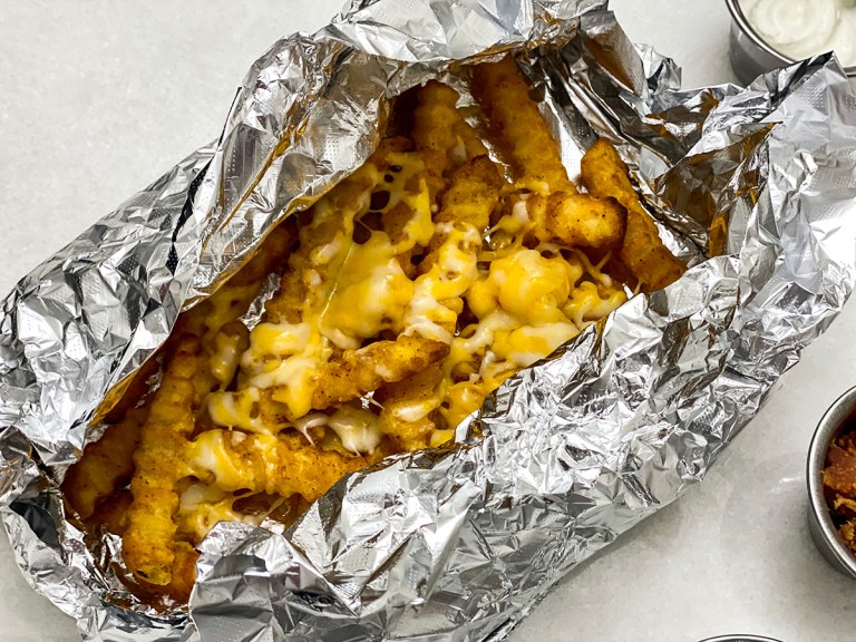 Grilled Foil Packet Loaded Cheese Fries | Hip2Save Recipe