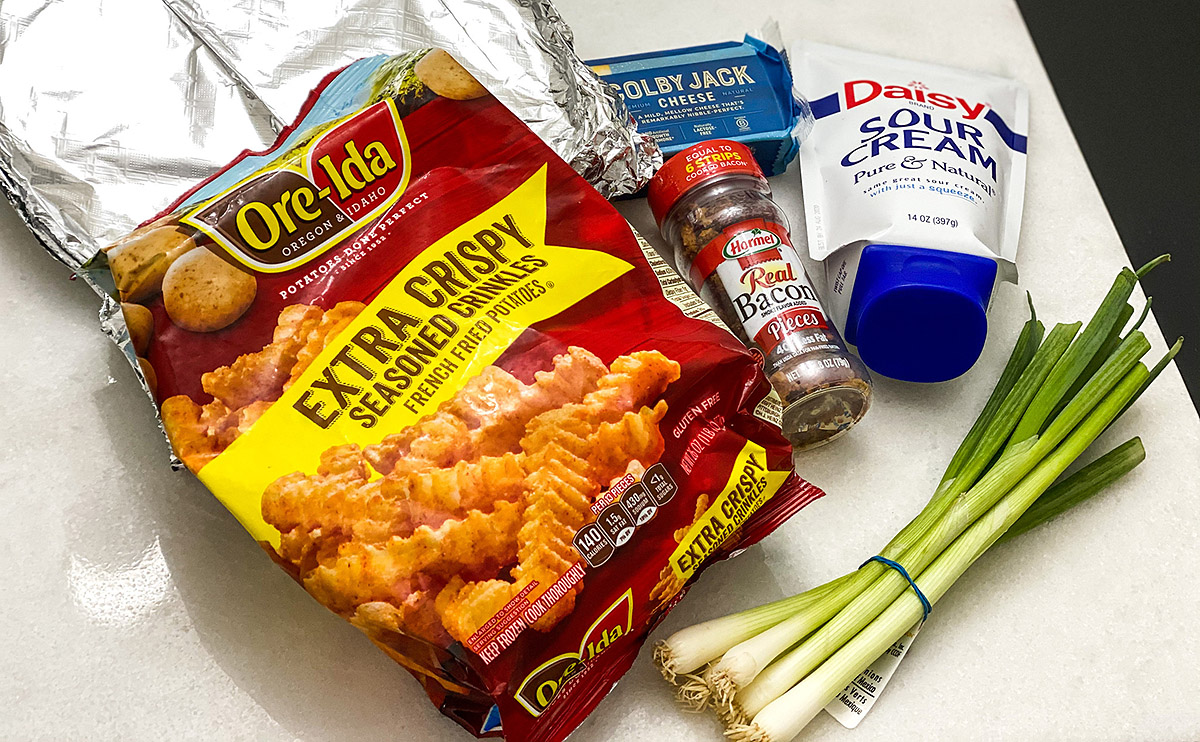 Grilled Foil Packet Loaded Cheese Fries | Hip2Save Recipe