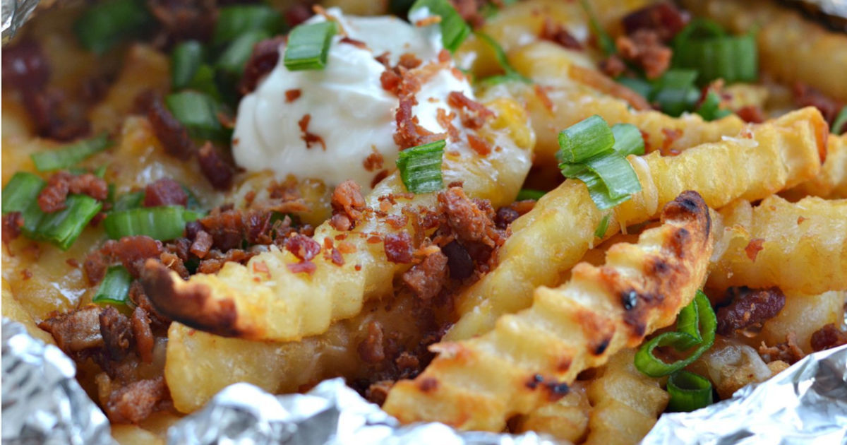 Grilled Foil Packet Frozen Cheese Fries - Hip2Save