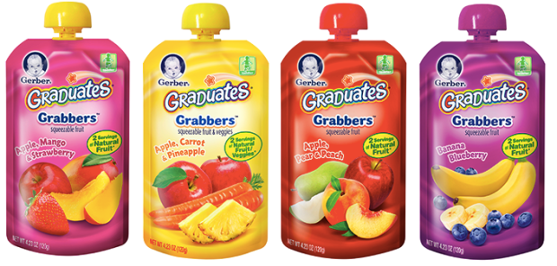 *NEW* $2/6 Gerber Graduates Grabbers Coupon = Only 74¢ Per Pouch at Target
