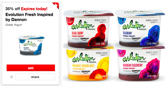 Target Cartwheel: 35% Off Evolution Fresh Inspired Single Serve Greek ...