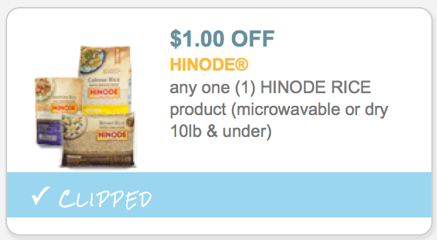 New $1/1 Hinode Rice Coupon = Just 58¢ at Walmart
