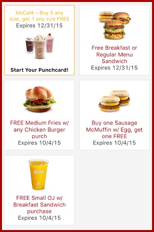 McDonald's App: Buy 1 Get 1 FREE Breakfast or Regular Menu Sandwich ...