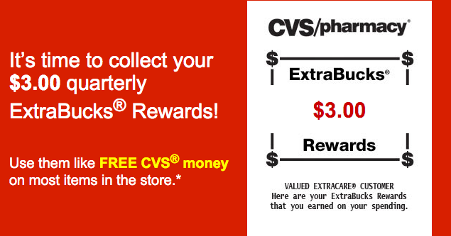 CVS: Possible $3 ExtraBucks Rewards (Check Your Inbox)