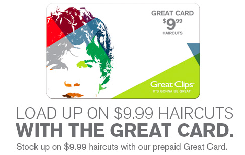 Great Clips: $9.99 PrePaid Haircut Cards