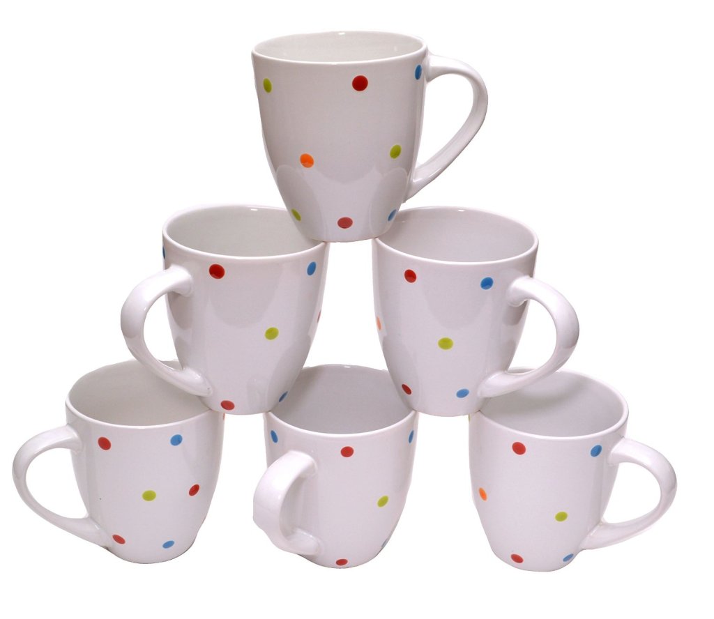 Set of 6 Polka Dot Coffee Mugs Only $12.99 - Hip2Save