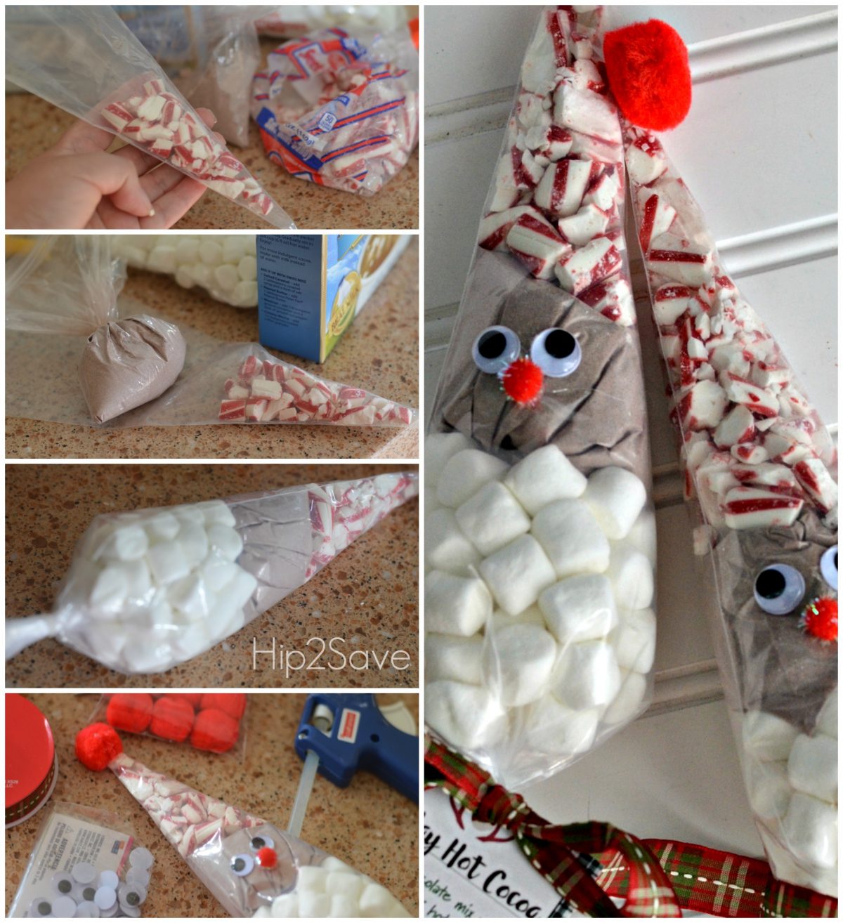 Santa & Reindeer Hot Cocoa Cones (Easy Holiday Craft & Gift Idea)
