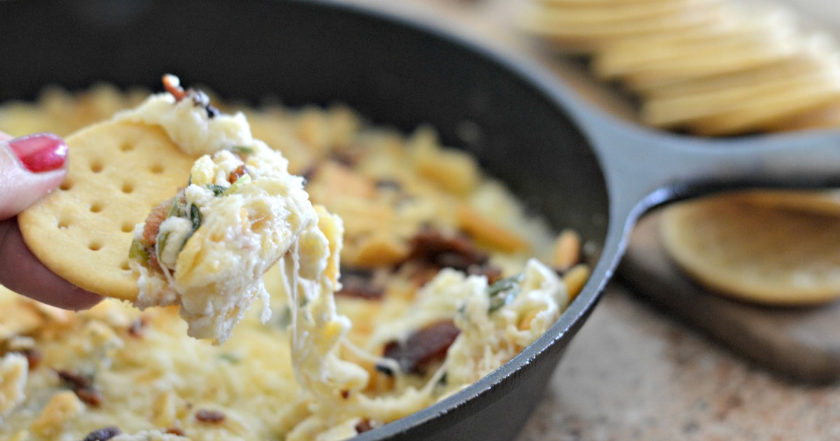 Easy 6-Ingredient Swiss Cheese Bacon Dip