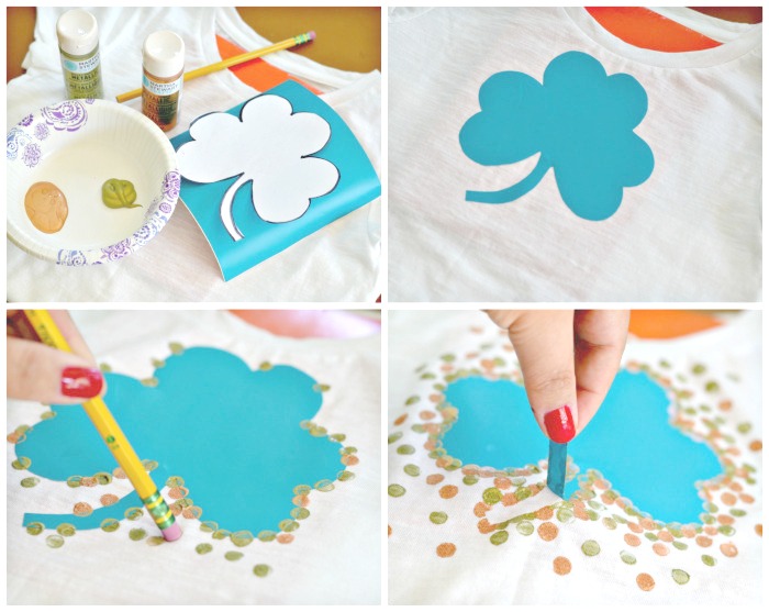 DIY Shamrock T-Shirt (St. Patrick's Day Craft)